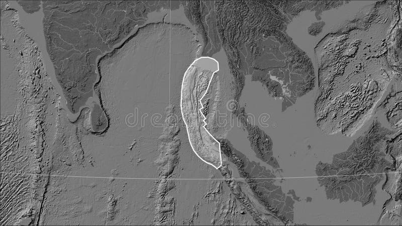 Burma Tectonic Plate. Bilevel Map Stock Illustration - Illustration of ...