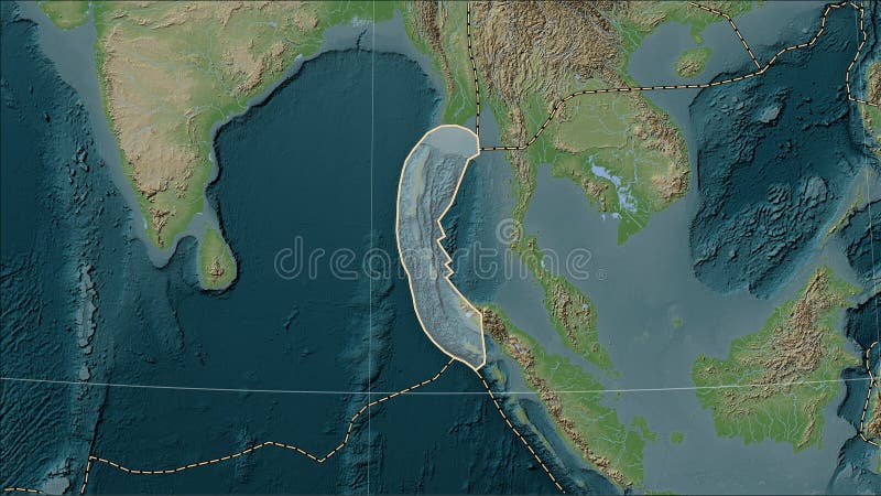 Burma Plate - Boundaries. Wiki Map Stock Illustration - Illustration of ...