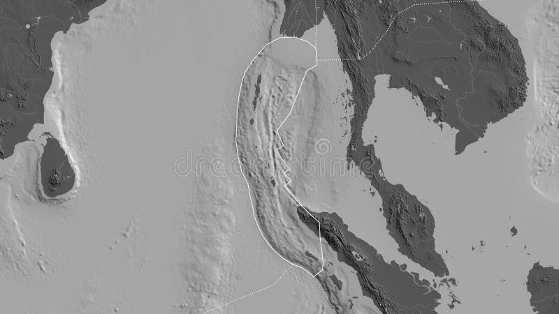 Burma Tectonic Plate. Contour Map Stock Illustration - Illustration of ...