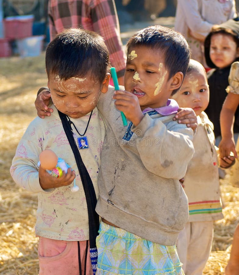 Burmese kids editorial photography. Image of travel, asia - 25942157