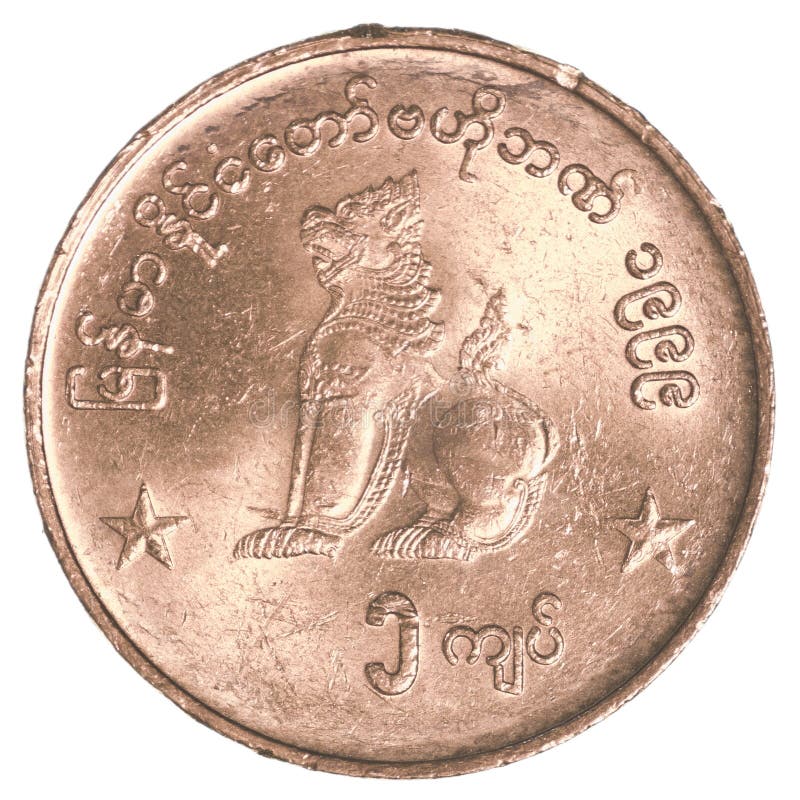 10 Burmese Myanmar Kyat Coin Stock Image - Image of burma, golden: 91908941