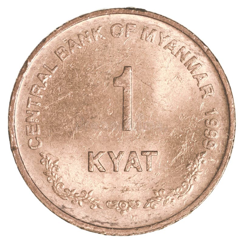 1 Burmese Myanmar Kyat Coin Stock Photo - Image of kyat, commerce: 91908814