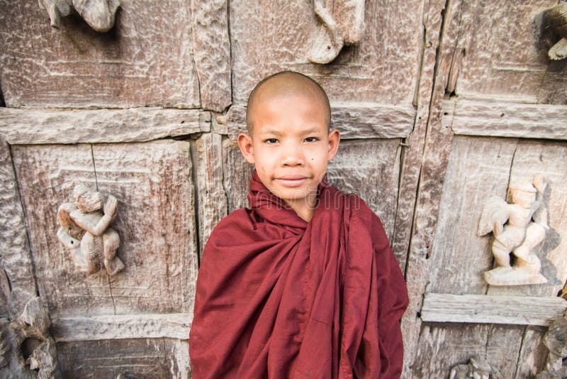 Burmese Novice, Young Monk at Mandalay Editorial Image - Image of ...