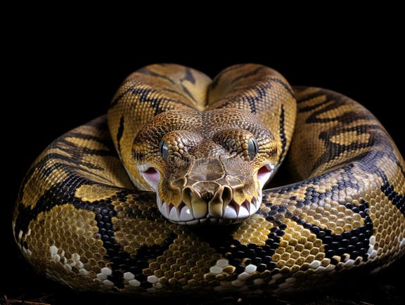 Ai Generated Illustration Wildlife Concept of Burmese Python Stock ...