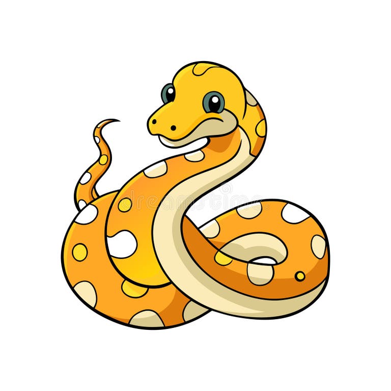 Burmese Python Whimsical Coloring Page Stock Illustration ...