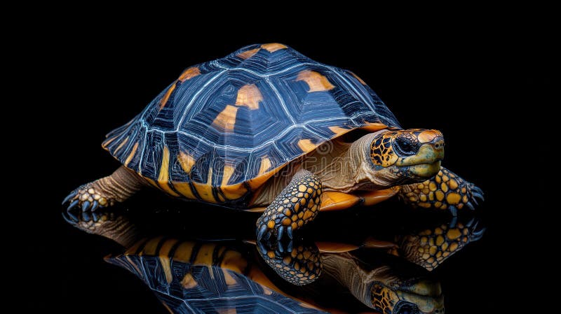 Burmese Star Tortoise with a Striking Shell Pattern Offering a Copy ...