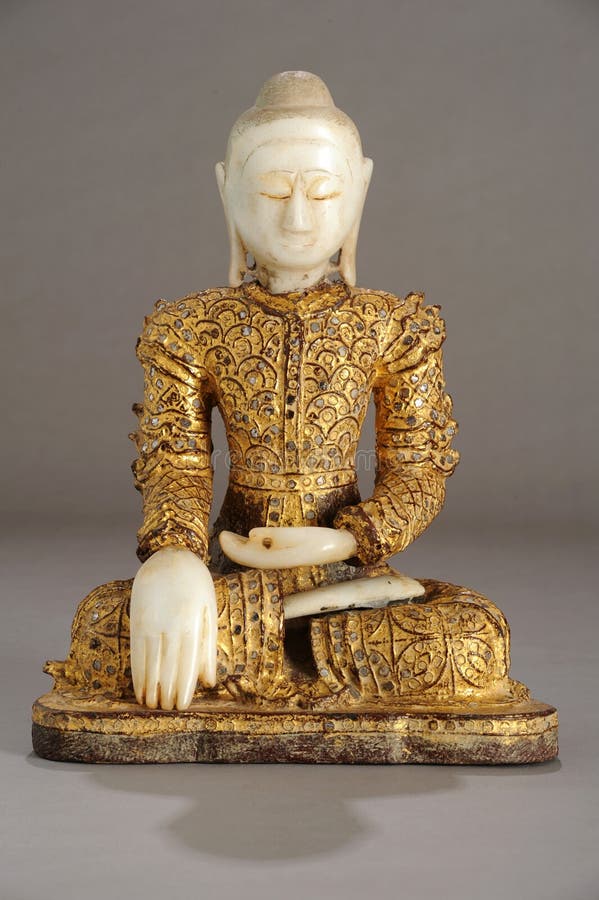 Burmese statue of Buddha stock image. Image of ancient - 44700603