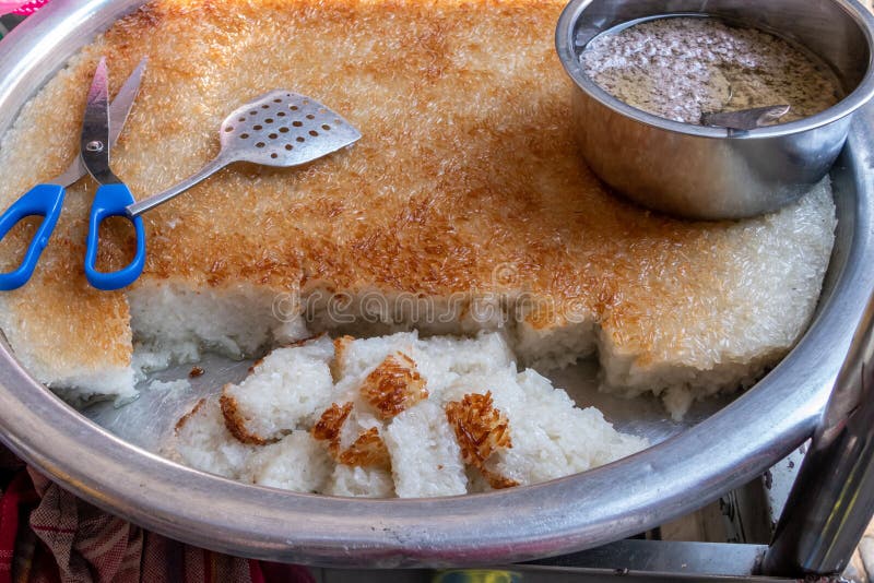 Burmese Sticky Rice Pudding Stock Image - Image of cuisine, market ...