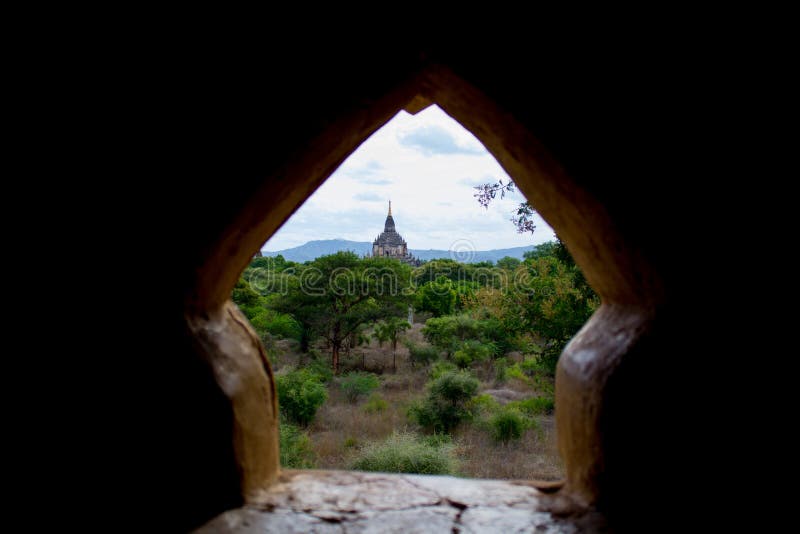 A Burmese Temple through a Little Window Stock Photo - Image of myanmar ...
