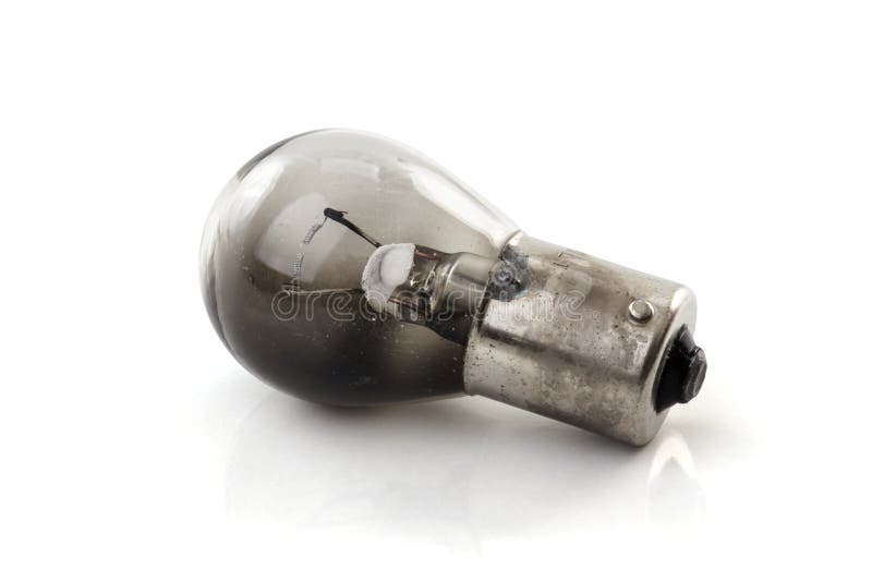 Burn Bulb on White Background Stock Photo - Image of electronics, white ...