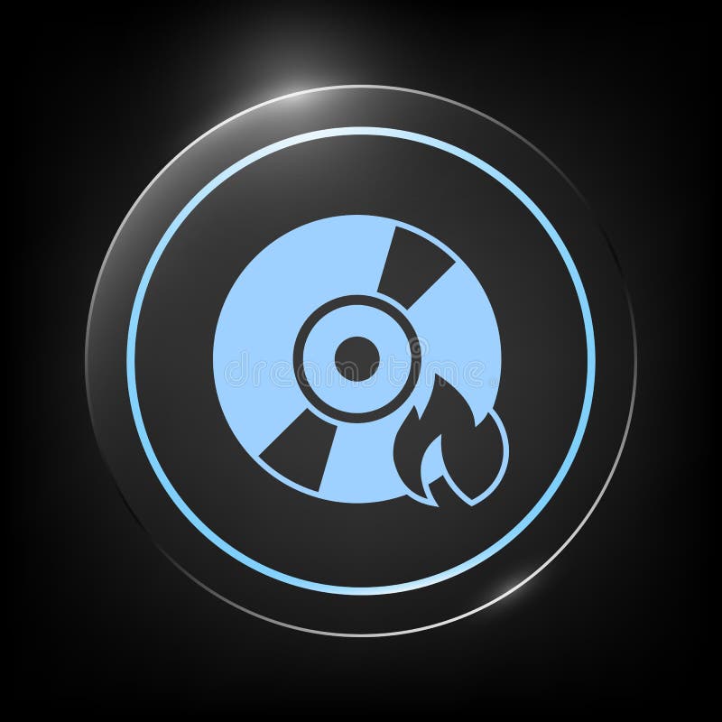 Burn CD or DVD icon stock vector. Illustration of disk - 116471977
