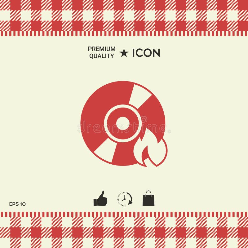 Burn CD or DVD icon stock vector. Illustration of compact - 106425057