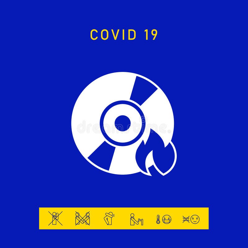 Burn CD or DVD Icon. Graphic Elements for Your Design Stock ...