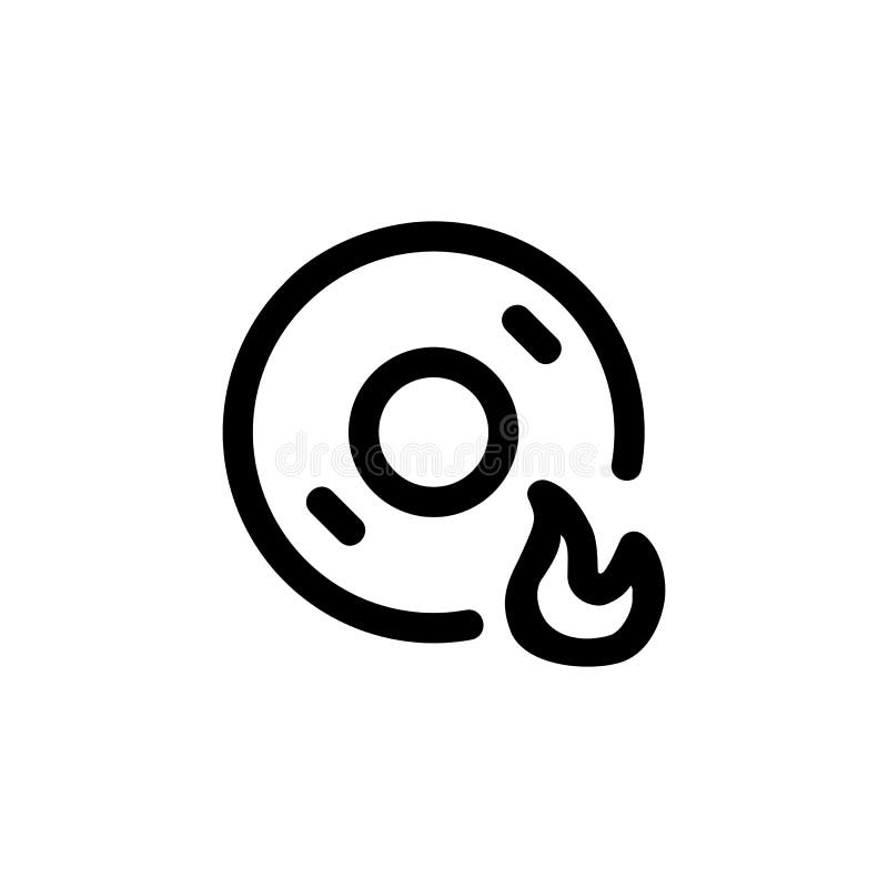 Burn Disc Icon. Perfect for Application, Web, Logo and Presentation ...