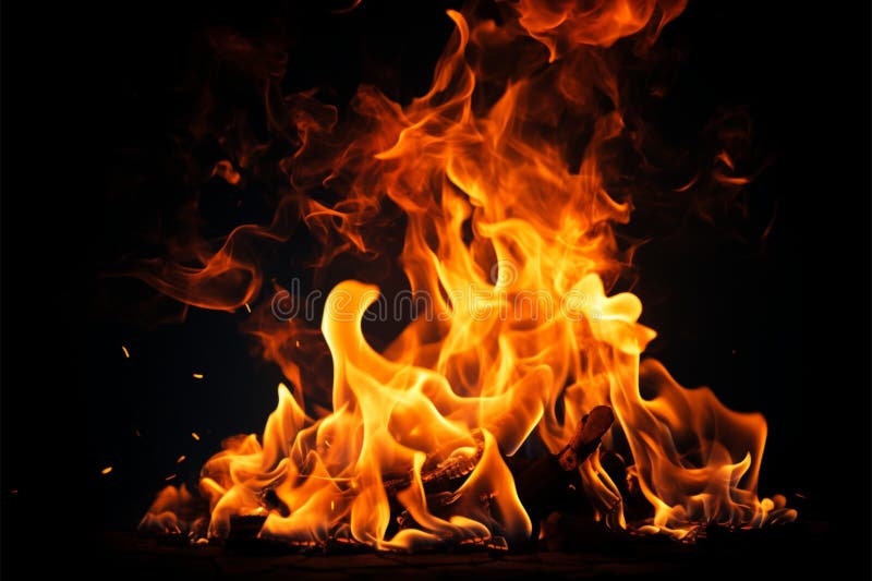 Burn Effect Pattern with a Fiery Blaze and Torch Backdrop Stock ...