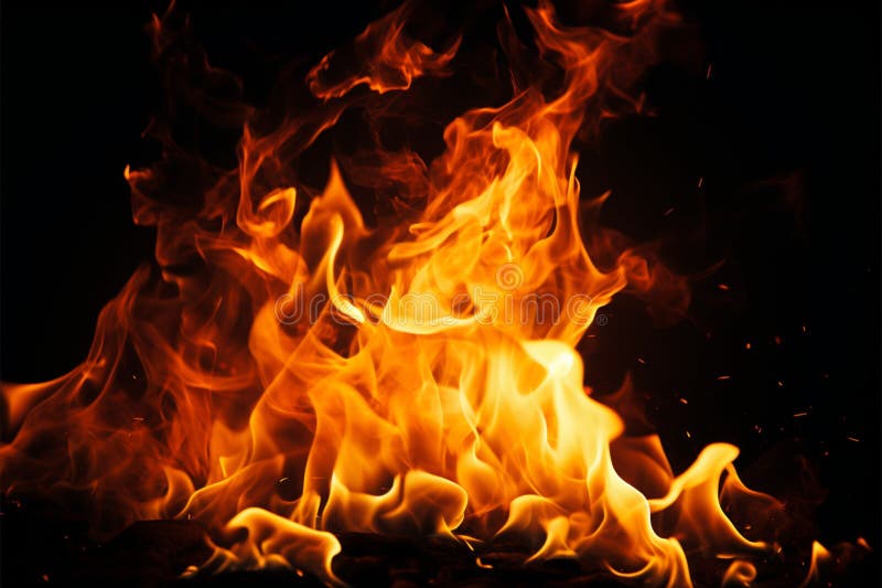 Burn Effect Pattern with a Fiery Blaze and Torch Backdrop Stock ...