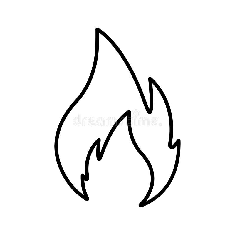 Burn, Explosion, Flame Line Icon. Outline Vector Stock Illustration ...