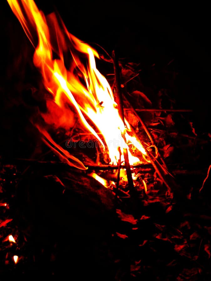 Burn the fire stock photo. Image of campfire, lighting - 199438052