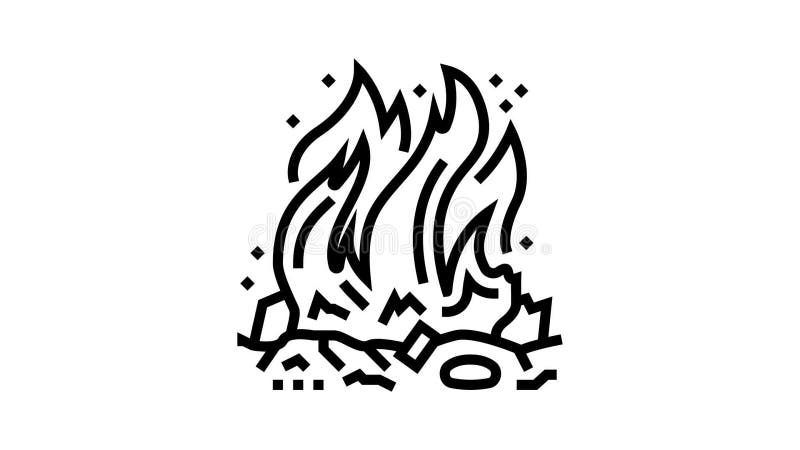 Fire Animated with Fire and Flame Effect Stock Footage - Video of ...