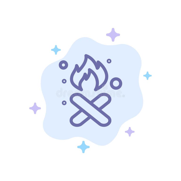 Burn, Fire, Garbage, Pollution, Smoke Blue Icon on Abstract Cloud ...