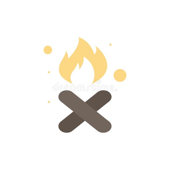 Burn, Fire, Garbage, Pollution, Smoke Flat Color Icon. Vector Icon ...