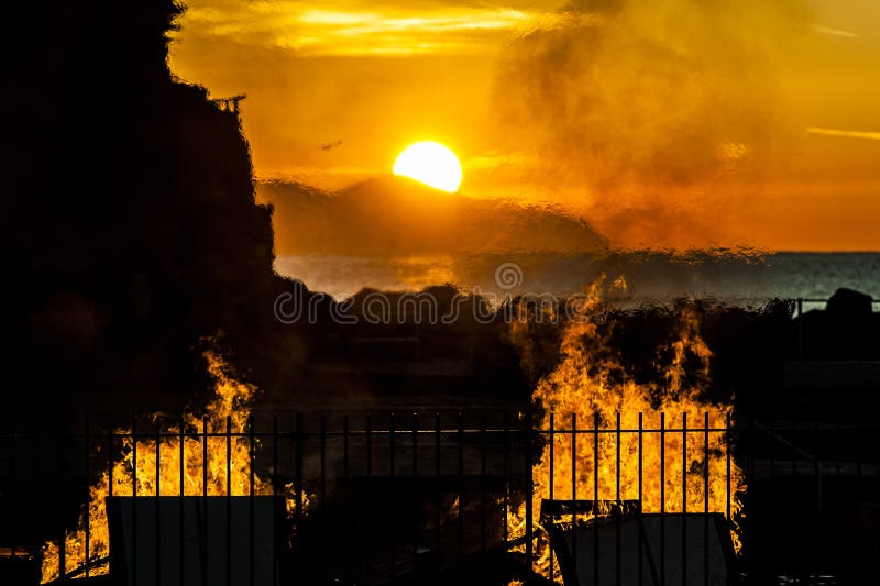 Burn stock image. Image of blue, gate, mountain, darkness - 37019441
