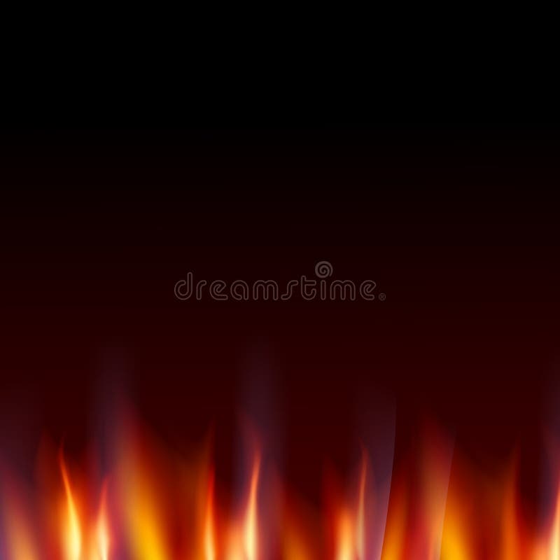 Burn Flame Fire Dark Background. Stock Vector - Illustration of heat ...