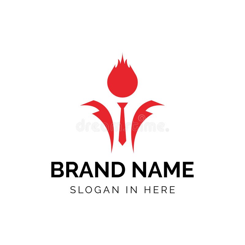 Burn Icon with Suit and Tie Icon Its Represent Executive Burn Logo ...