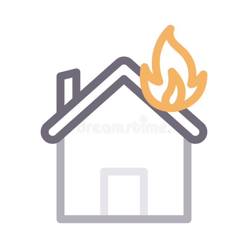 Burn Vector Color Line Icon Stock Illustration - Illustration of event ...