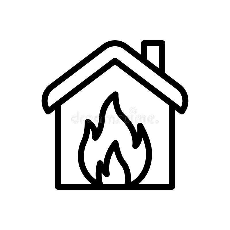 Burn vector thin line icon stock vector. Illustration of line - 198545665