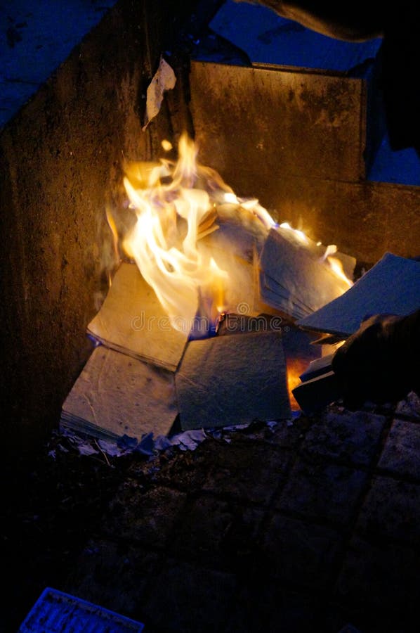 Burn paper stock image. Image of fake, celebration, ancester - 91971245