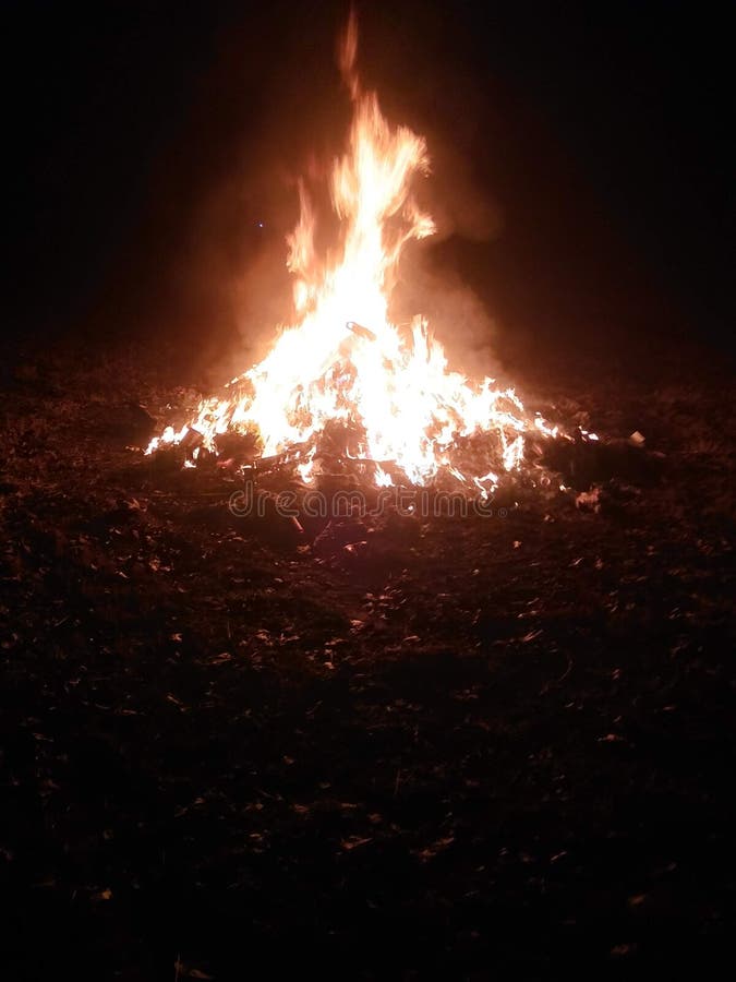 Burn Pile Bonfire Country Yard Stock Photo - Image of country, bonfire ...
