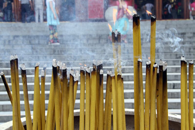 Burn sticks stock image. Image of facade, temple, chinese - 26393905