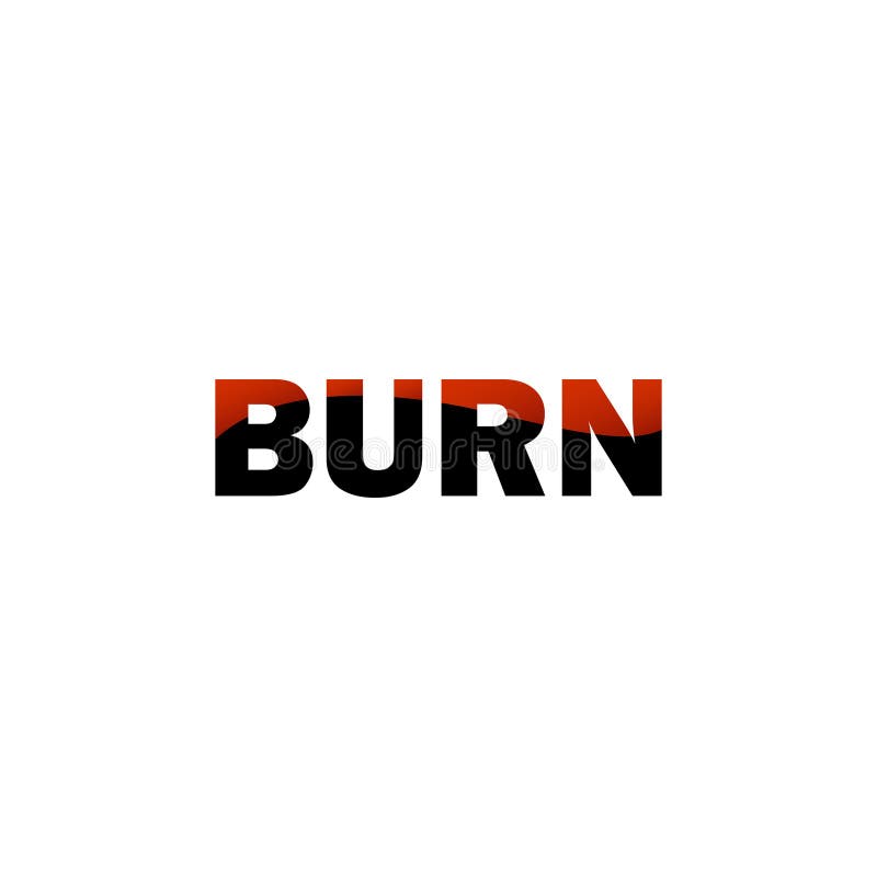 Burn Wordmark Logo Graphic Design Stock Vector - Illustration of symbol ...