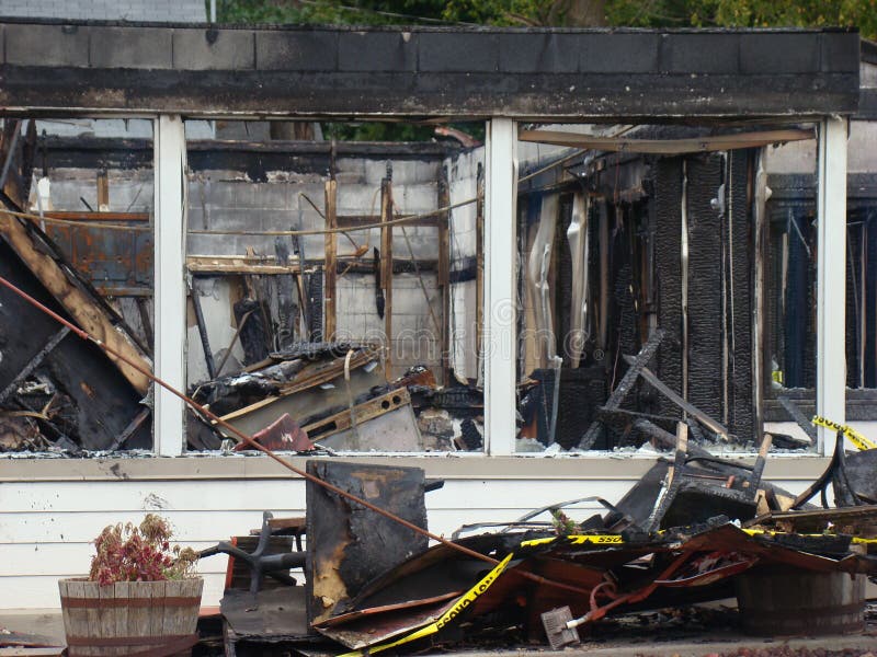 Burned building stock photo. Image of burned, urgency - 47750926