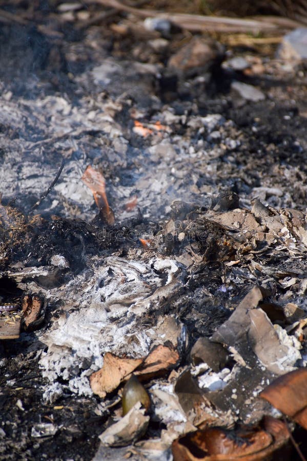 Burned Charcoal and Ash from Fire Stock Photo - Image of burned ...