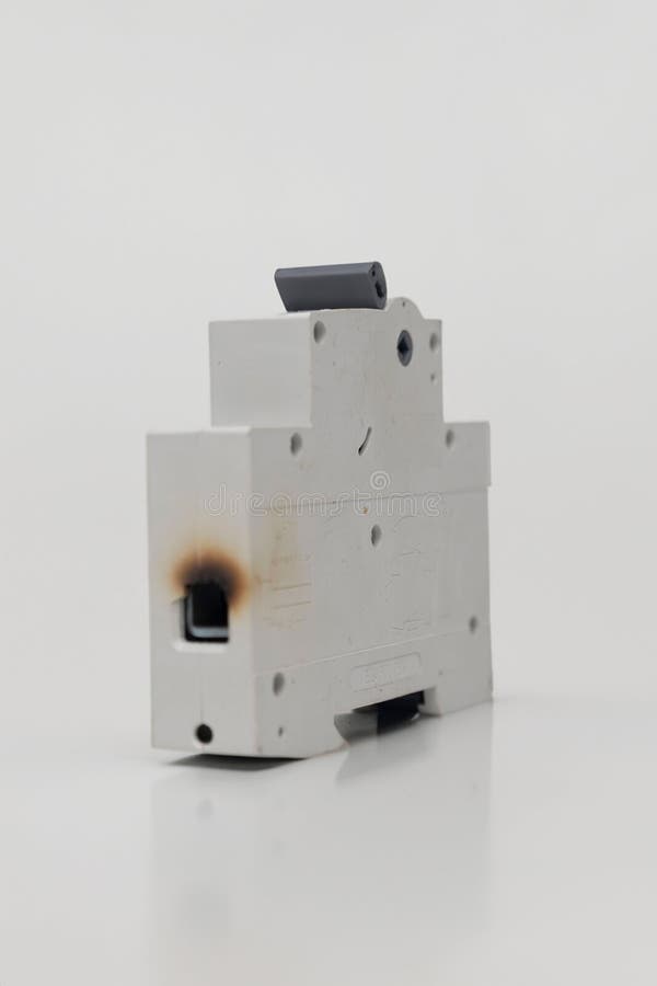 Burned Circuit Breaker Showing Signs of Electrical Overload and Damage ...