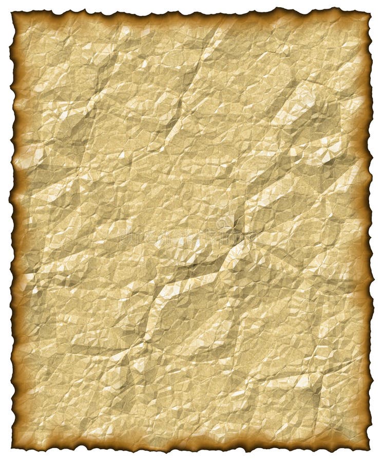 Crinkled, Speckled Paper W/ Burned Edge Stock Illustration ...
