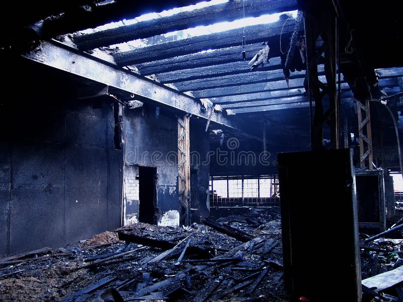 Burned down 1 stock photo. Image of burned, smoke, careless - 39508