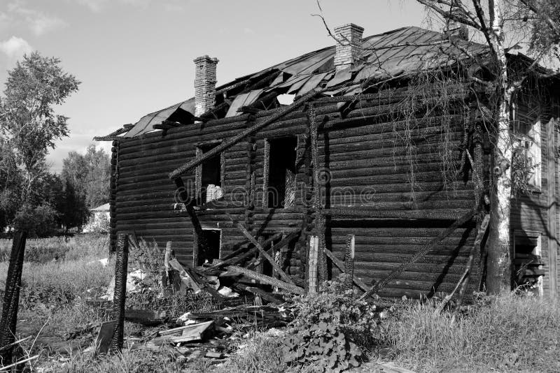 The burned down house stock image. Image of fire, house - 23075691