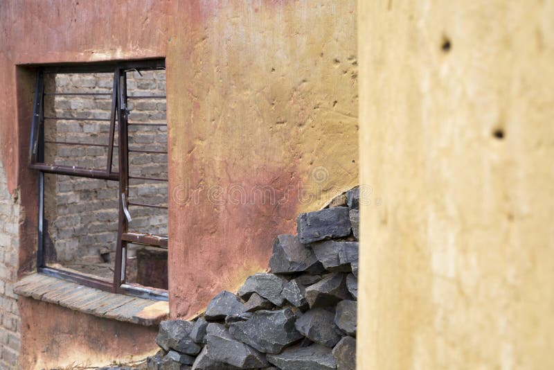 Burned down restaurant. stock image. Image of restaurant - 129063221