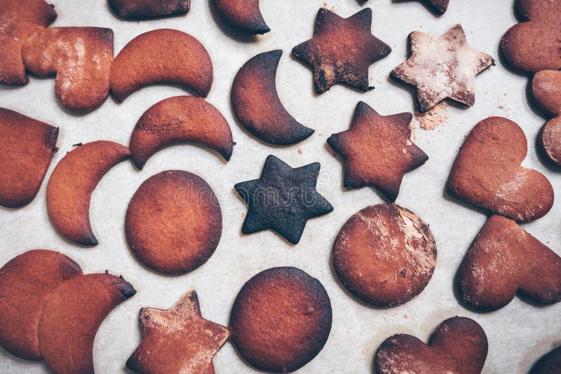 Burned gingerbread cookies stock image. Image of holiday - 132021613