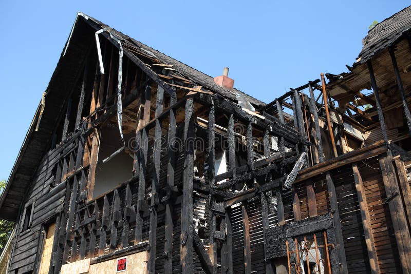 Burned Out House editorial stock photo. Image of demollished - 153649733