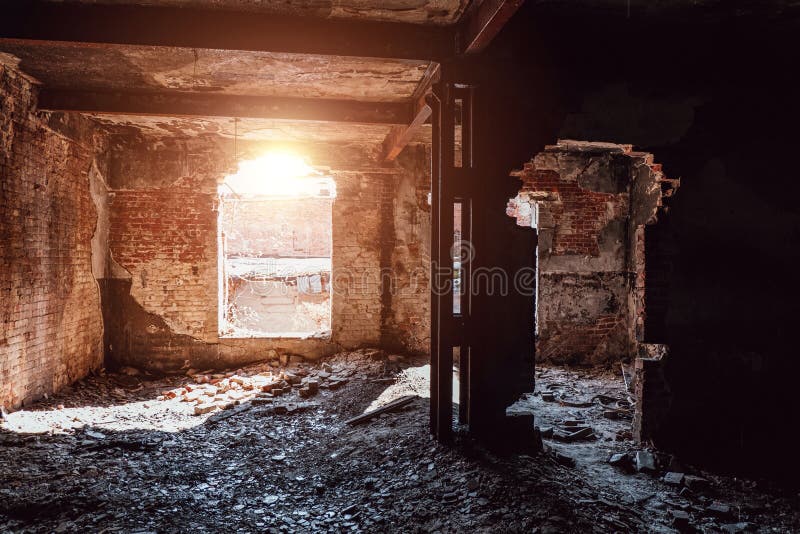 Burned Interiors after Fire in Industrial or Office Building Stock ...