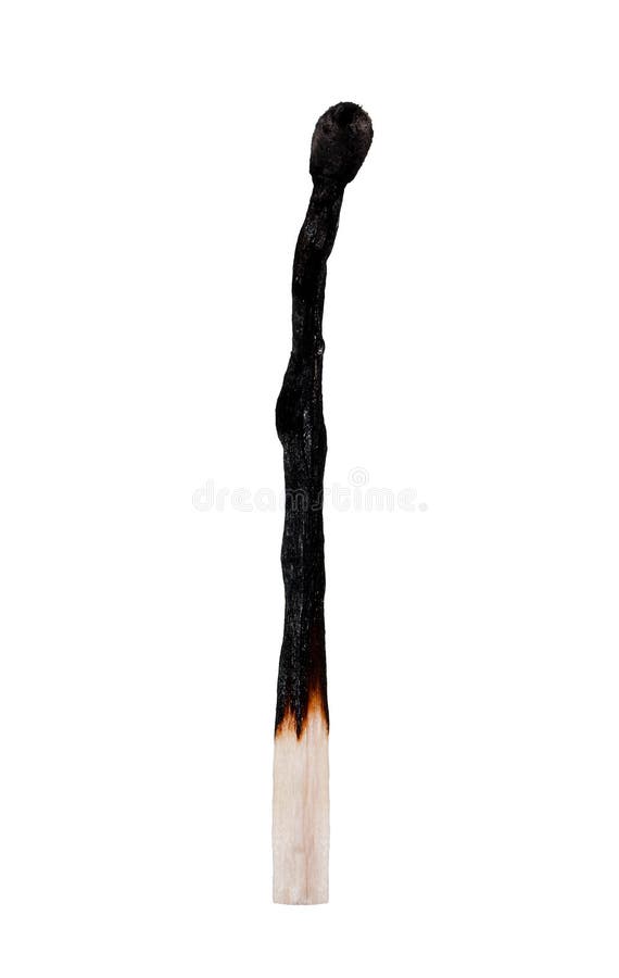 Burned Match Macro Burnt Matchstick Isolated Stock Image - Image of ...