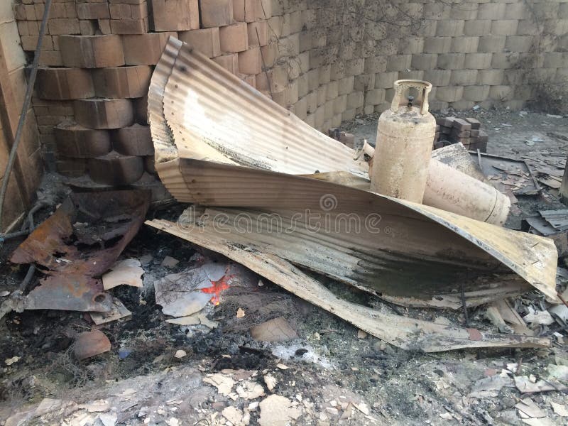 Burned out stock photo. Image of gutted, surrounds, fire - 103076254