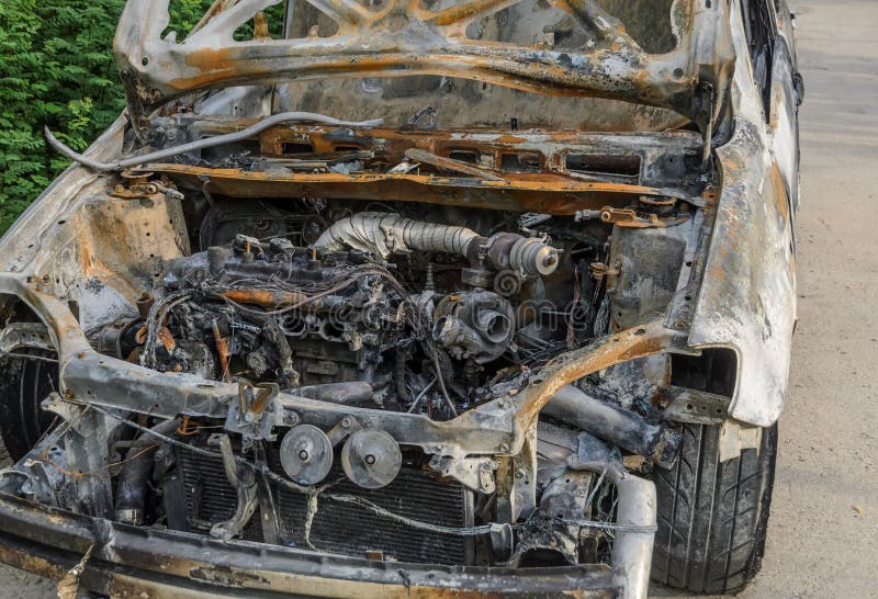 Burned out car stock image. Image of automobile, vehicle - 43423879