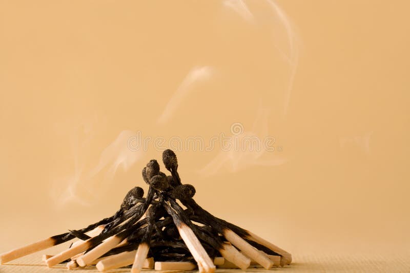 Hand With 3 Burnt Out Matches Stock Photo - Image of coal, fragile ...