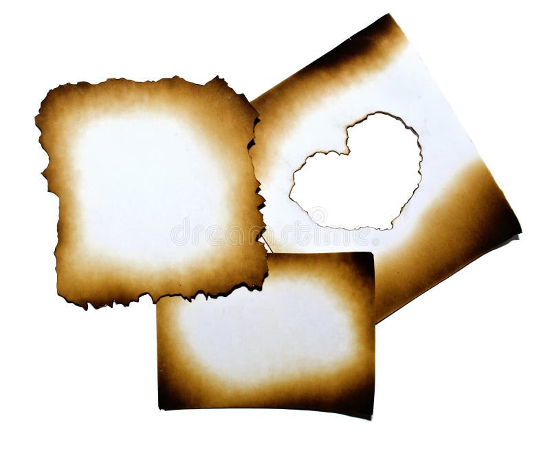 Burnt Hole in a Piece of Paper Stock Image - Image of burnt, blank ...