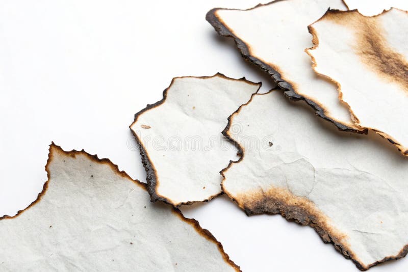 Burned Paper Edges Set Isolated on White Stock Illustration ...